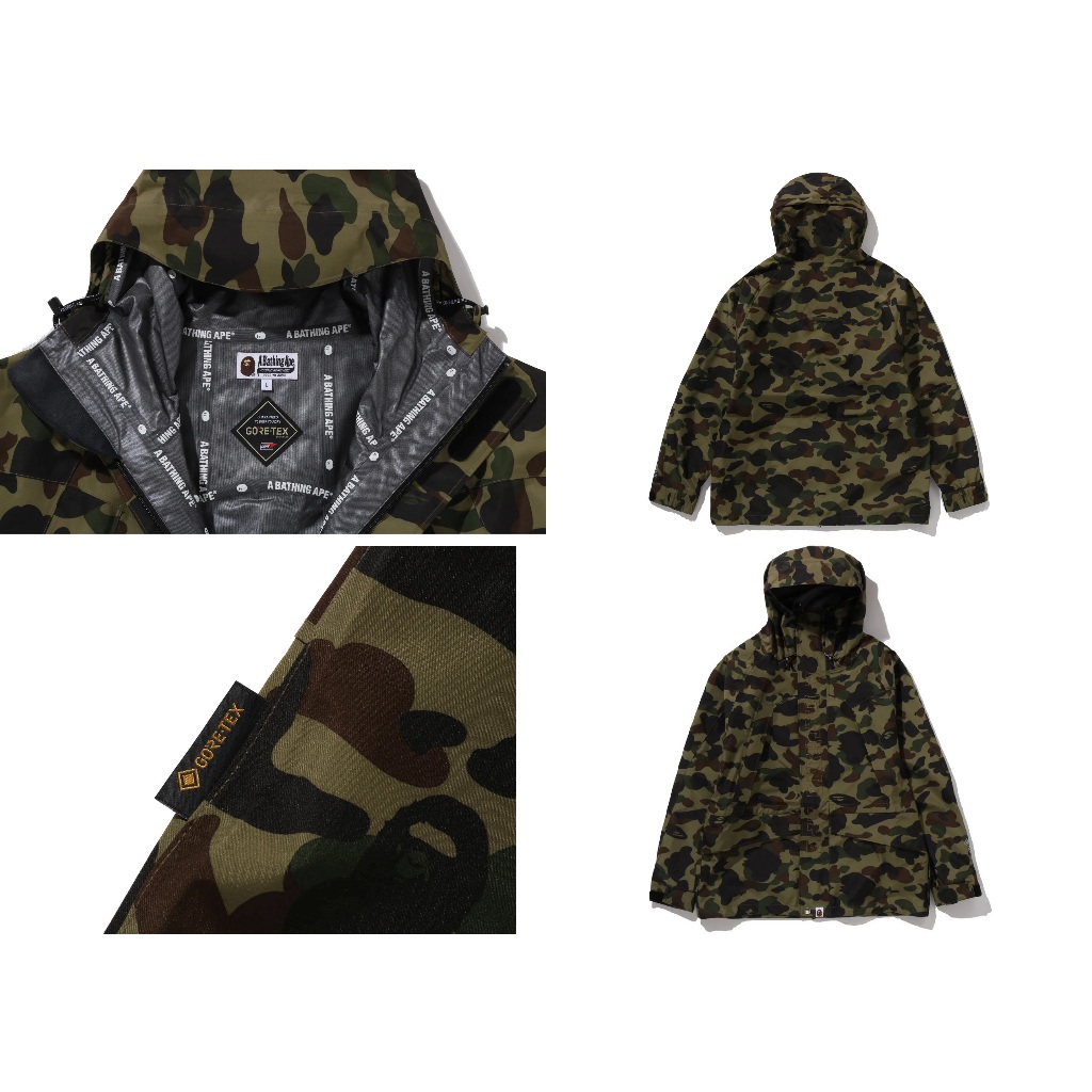 預購 全新 9月27號 1ST CAMO BAPE GORE-TEX SNOWBOARD JACKET cap防水帽 | 蝦皮購物