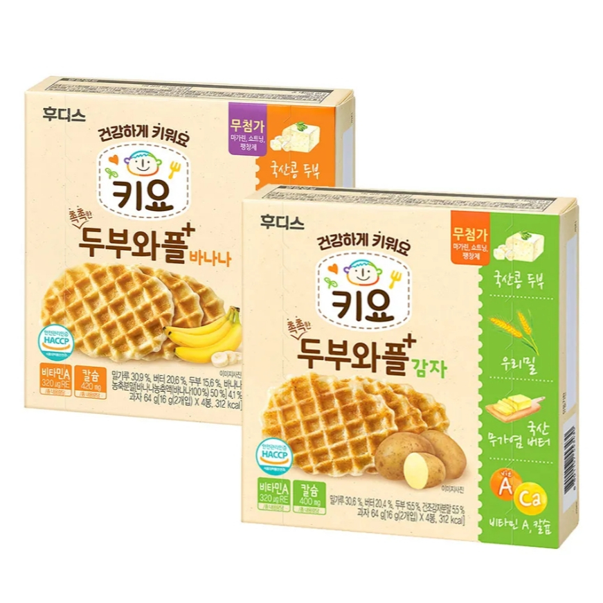 韓國 ILDONG FOODIS 日東 豆腐鬆餅餅乾 64g 馬鈴薯/香蕉 3Y+＊JC小舖＊ | 蝦皮購物