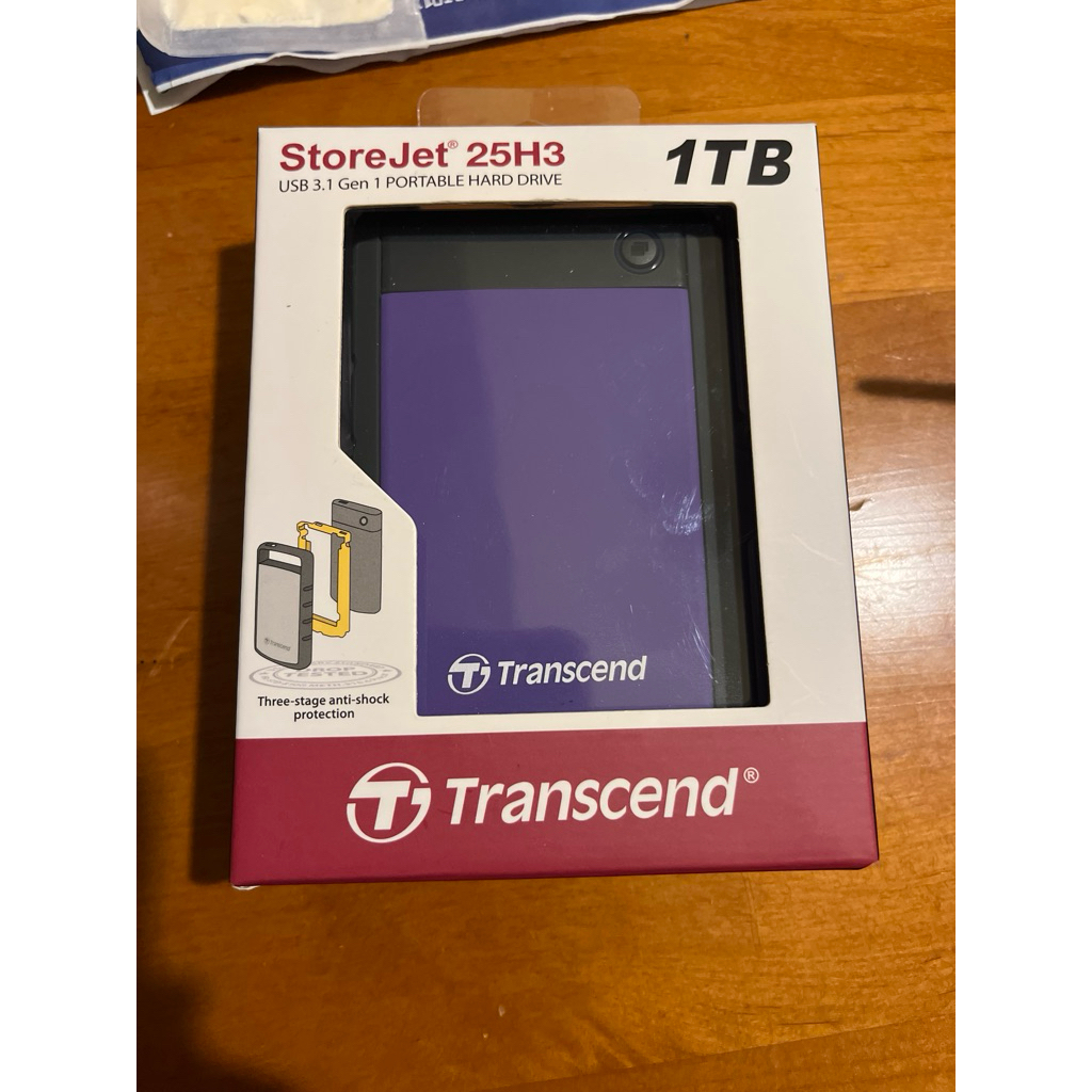 Transcend 創見 1TB StoreJet 25M3 軍規防震 行動硬碟-紫色 (TS1TSJ25H3P) | 蝦皮購物