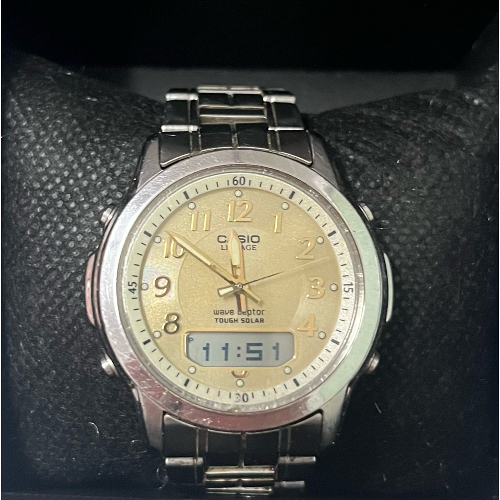 CASIO LCW-100 (有傷）雙顯 電波 光動能 運動 卡西歐 男錶 數位 女錶 | 蝦皮購物