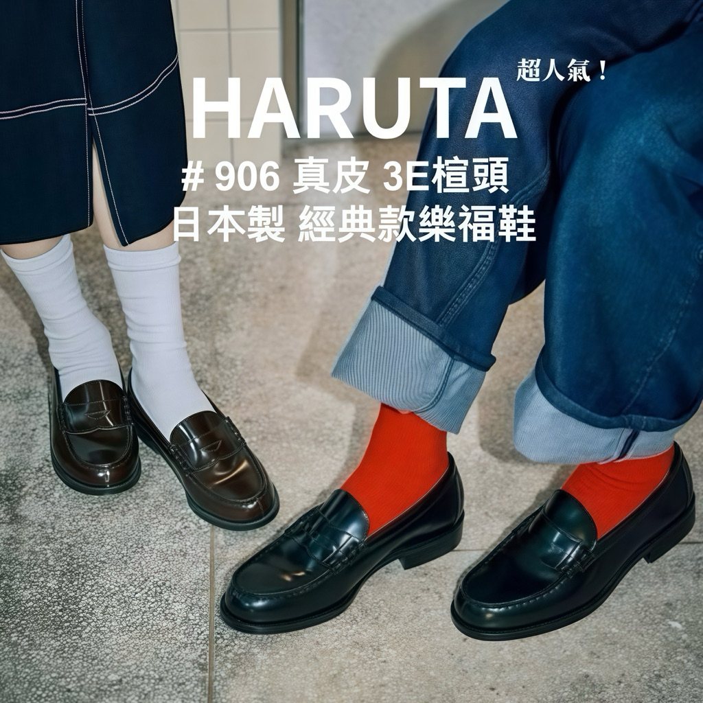 現貨 + 預購｜HARUTA 906 樂福鞋 男女通用 日本製 真皮 3E楦 Clean Fit | 蝦皮購物