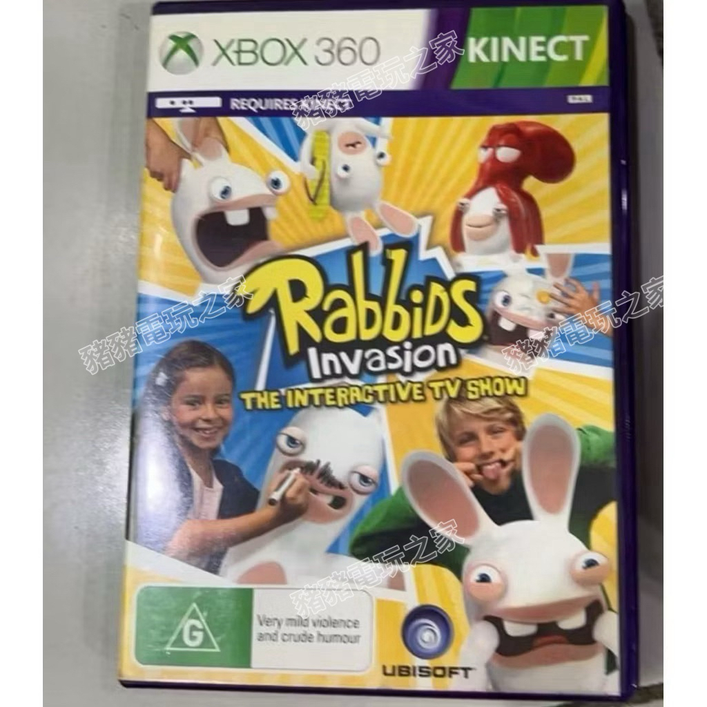 XBOX360 瘋狂兔子 全面侵略 英文版 kinect 體感專用 RABBIDS INVASION TV 二手 光碟 | 蝦皮購物