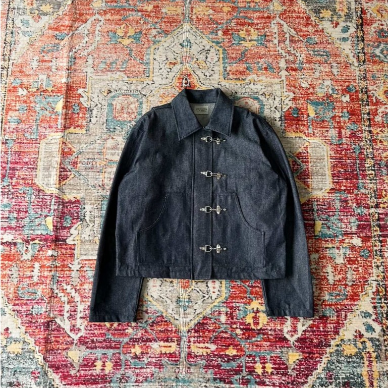 UPGRADE 台南實體店 Fireman-clasp Raw Denim Jacket 消防扣 短版 牛仔外套 單寧 | 蝦皮購物
