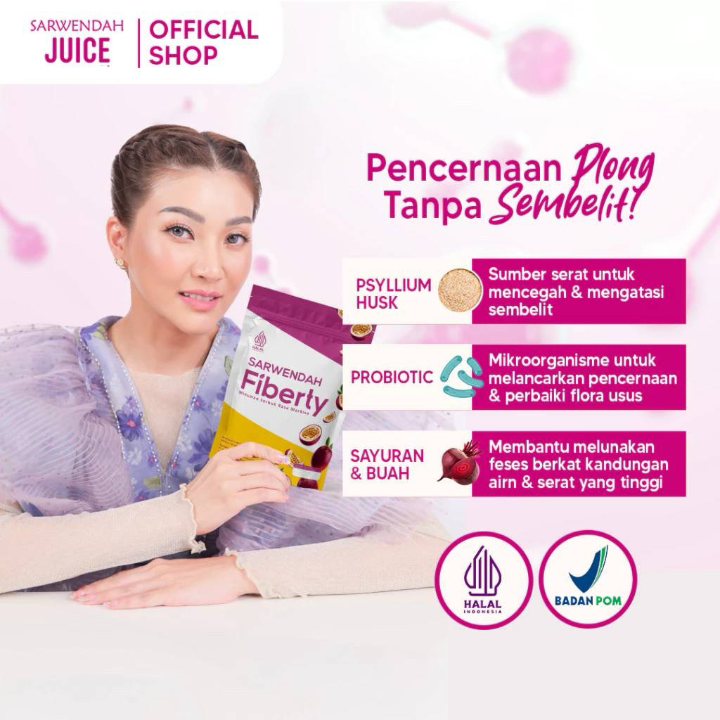 Sarwendah Juice isi satu paket (teh+pil)(fiber+pil) | 蝦皮購物