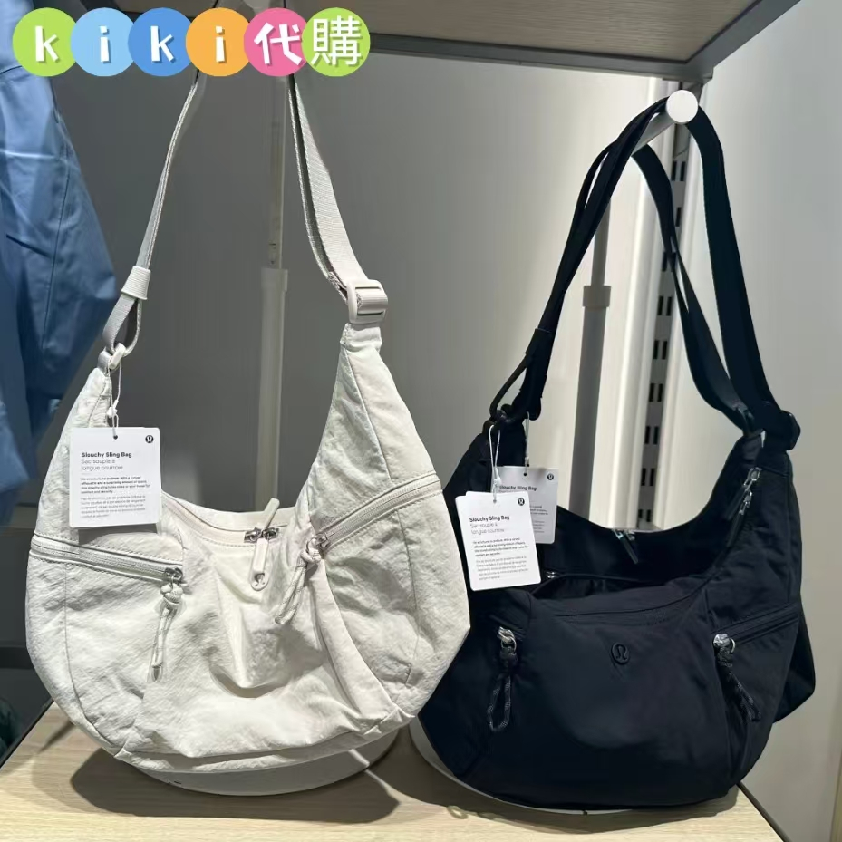 📍KiKi 韓國預購 Lululemon Slouchy 女士單肩包 時尚休閒斜挎包 大容量牛角包 13L / 6L | 蝦皮購物