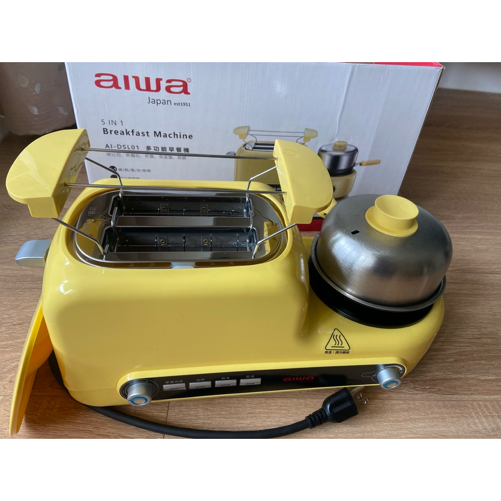 AIWA 愛華 多功能早餐機 AI-DSL01多功能5 in 1,烘煎烤蒸烙 | 蝦皮購物