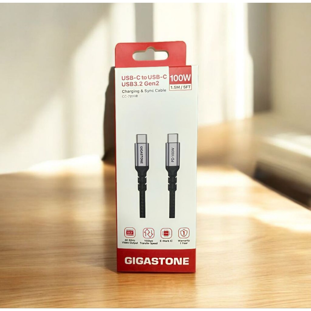 GIGASTONE CC-7800B快充編織傳輸線 充電線USB-C to C 3.2 100W線長1.5M 立達 | 蝦皮購物