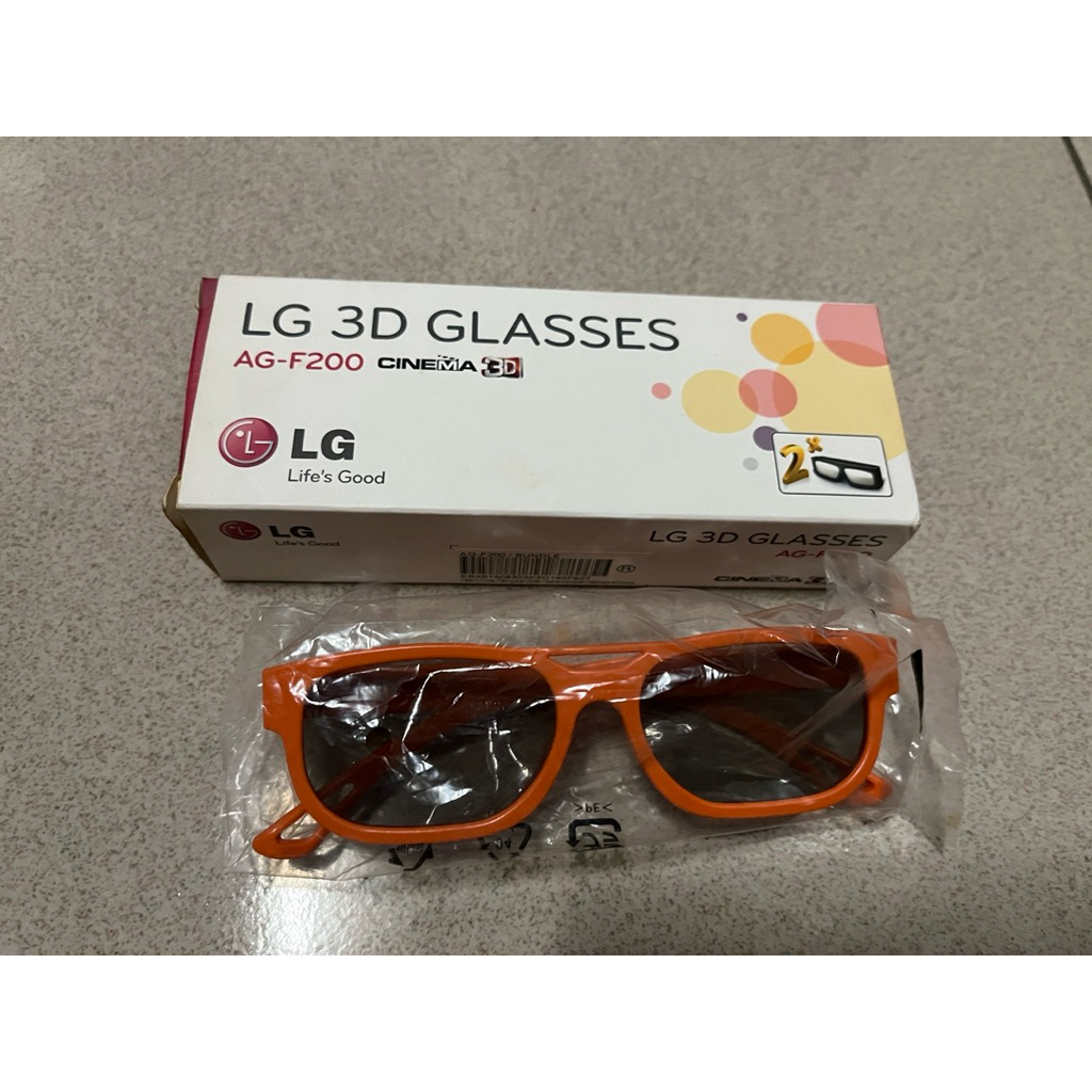 LG Cinema 3D 電視 被動式 AG-F200 3D 眼鏡(不需電池) 橘色 | 蝦皮購物