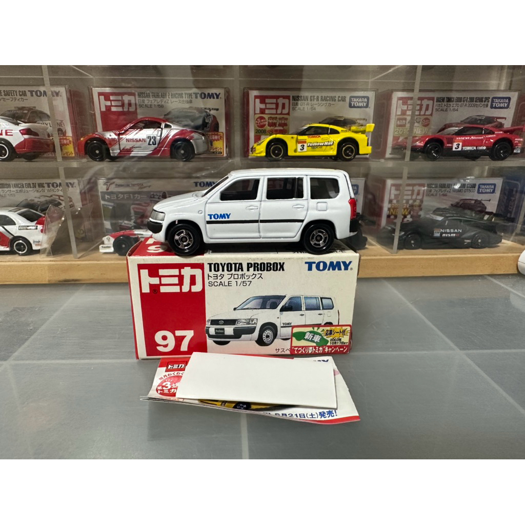 TOMICA NO.97-5 TOYOTA PROBOX 絕版藍標新車貼 | 蝦皮購物