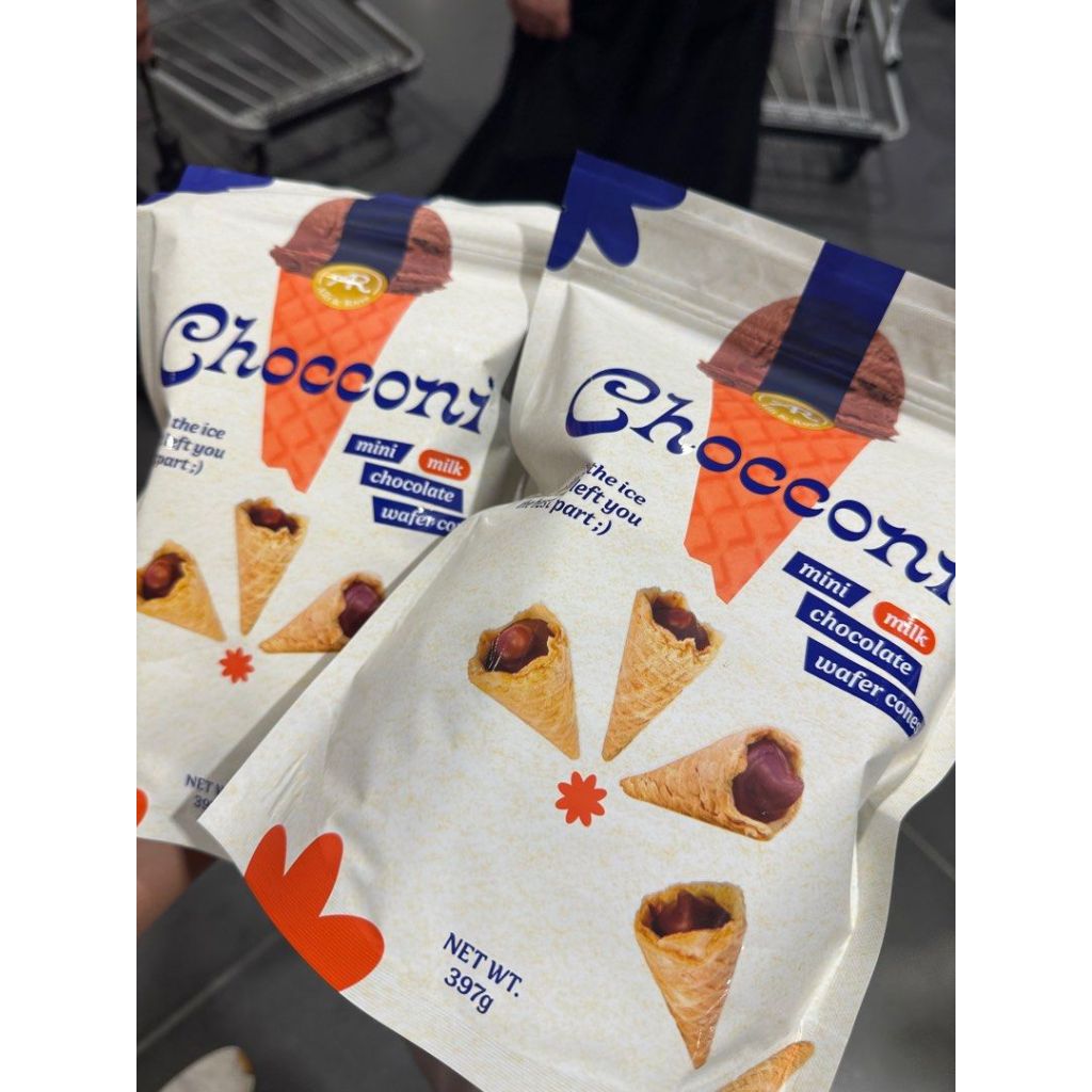BLANC_COSTCO 好市多 澳洲 A&R Chocconi 牛奶巧克力 迷你甜筒餅乾 397g/袋 休 | 蝦皮購物