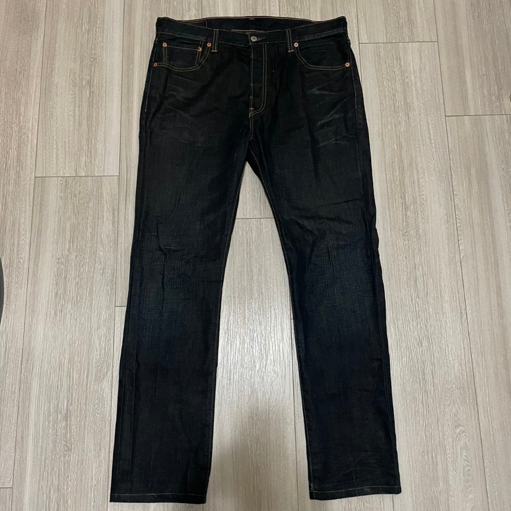 Levi's levis 08501-0421 W36 L34 深藍刷紋直筒牛仔褲 522 501 505 | 蝦皮購物