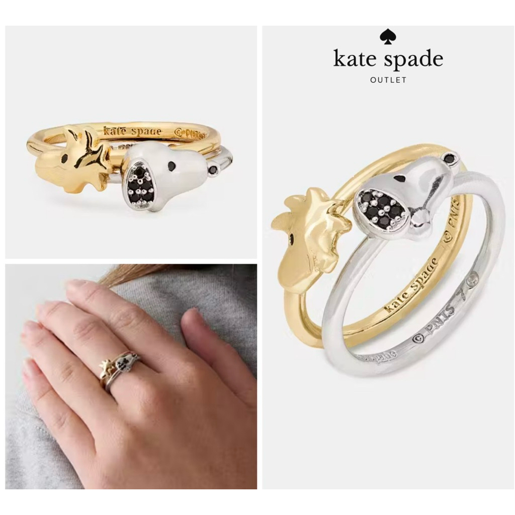 🔥台灣現貨🔥Kate Spade x Peanuts限量史努比系列戒指🔥實品超美 | 蝦皮購物