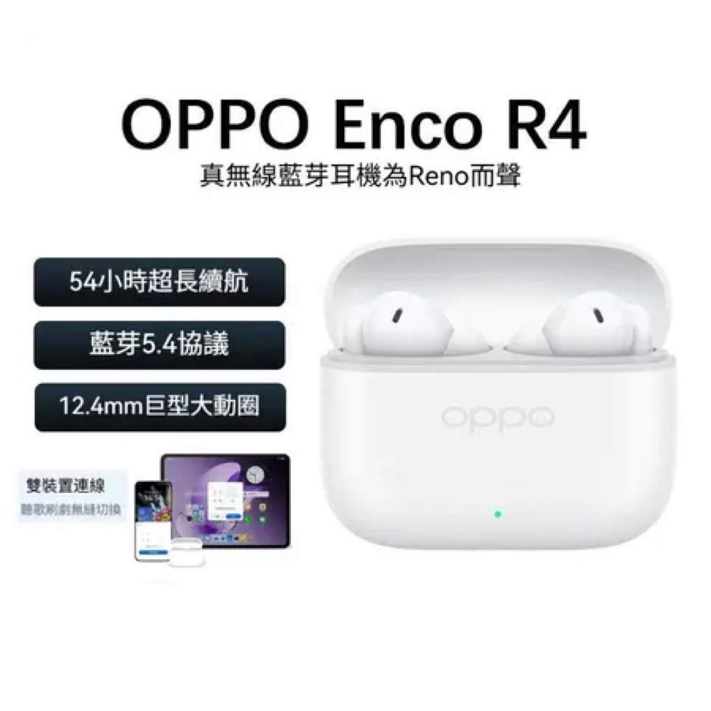 OPPO Enco R4 真無線藍牙耳機｜入耳式設計｜54H超長續航｜IP55防鏖防水｜清晰通話｜超低延遲 真無線耳機 | 蝦皮購物