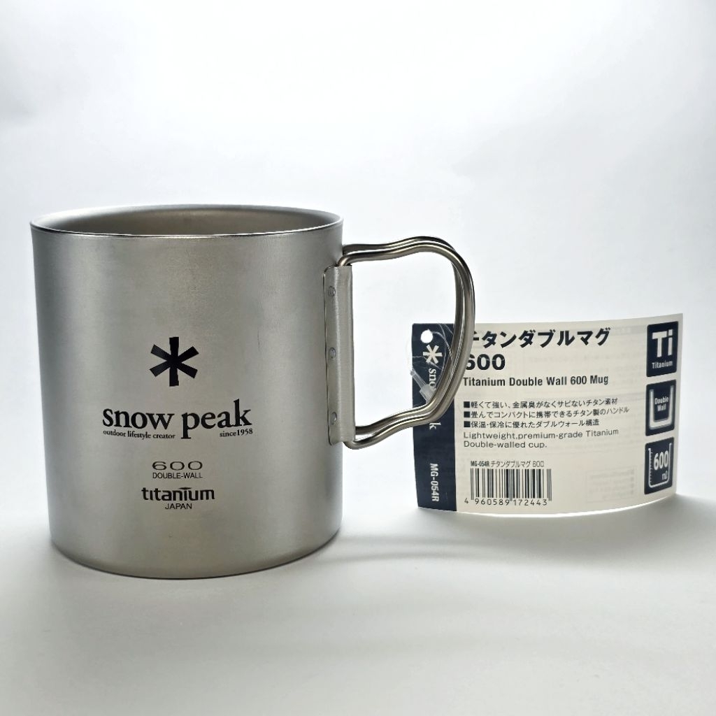 現貨 實拍 全新 絕版 稀有 實用 snow peak 600 雙層 保溫 隔冷熱 有手把 鈦杯 600ml 日本製 | 蝦皮購物