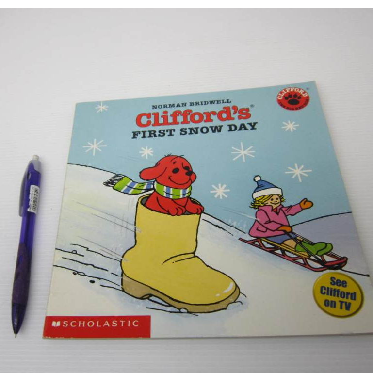 「二手書」Scholastic Clifford first snow day the little red 英文繪本 | 蝦皮購物