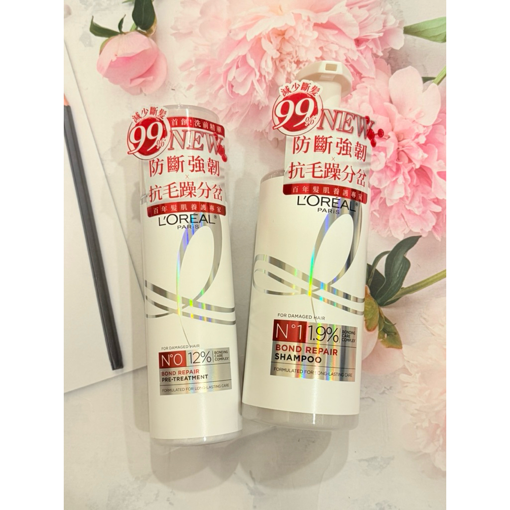 2027/01-L'OREAL Paris 巴黎萊雅 髮芯修護強化洗前精華300ml/洗髮露440ml | 蝦皮購物