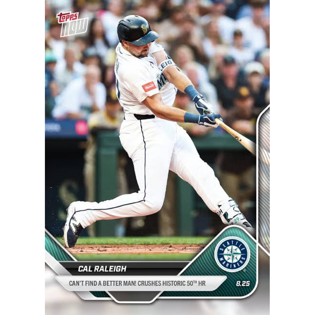 Cal Raleigh 球員卡 2025 MLB TOPPS NOW Card 609 捕手單季50轟 | 蝦皮購物