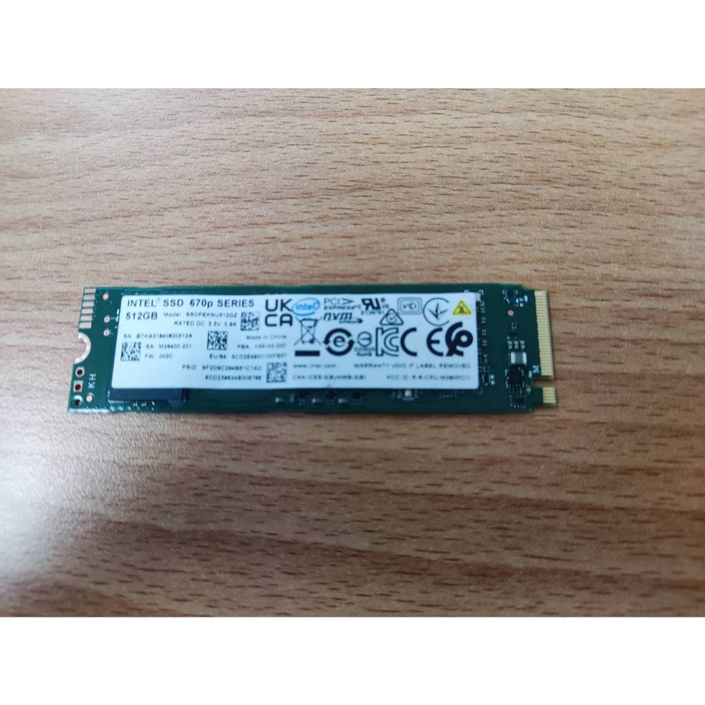 近新 低寫入 原廠 INTEL 512G NVME SSD 固態硬碟 m.2 PCIE 筆電 儲存 500G 1T 參考 | 蝦皮購物