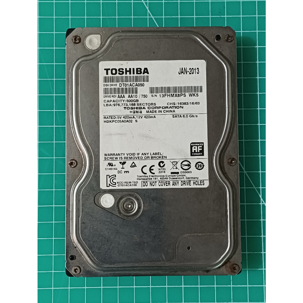 TOSHIBA東芝 3.5吋硬碟 500GB(500G) SATA3硬碟 DT01ACA050 500GB (良品) | 蝦皮購物