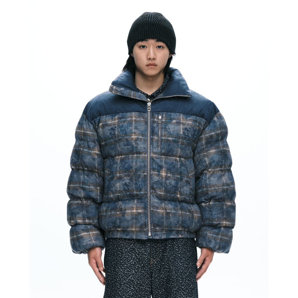 『Definite』PLATEAU STUDIO｜Type P puffer jacket (Dirty Blue) | 蝦皮購物