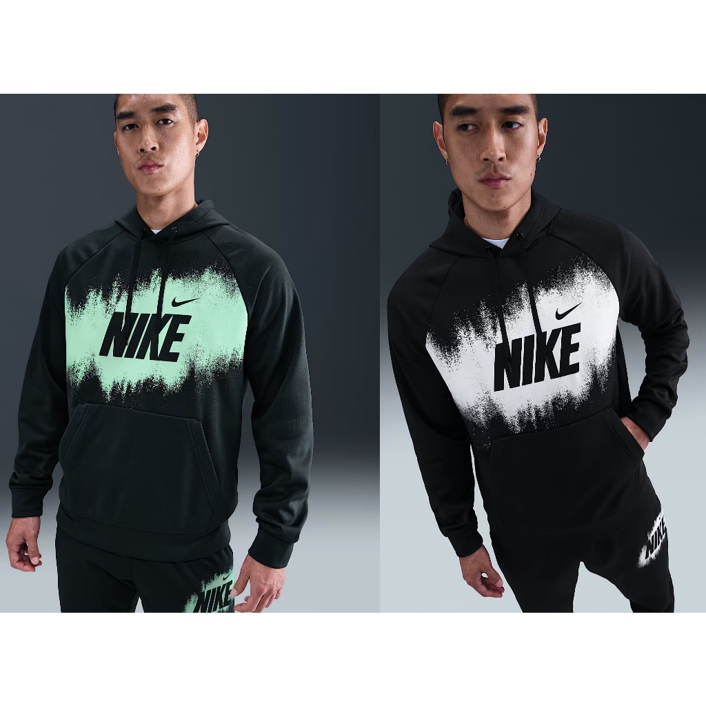Nike Therma-FIT 長袖 帽T 連帽T 連帽上衣 刷毛 絨毛 保暖 HV4063 黑 010 綠 390 | 蝦皮購物