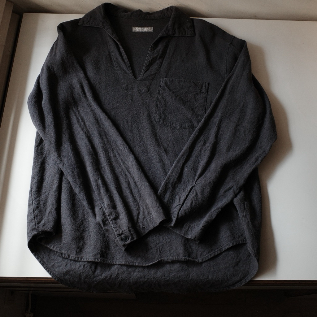 🇯🇵CONFECT 黑灰 深灰 pullover T comoli auralee | 蝦皮購物