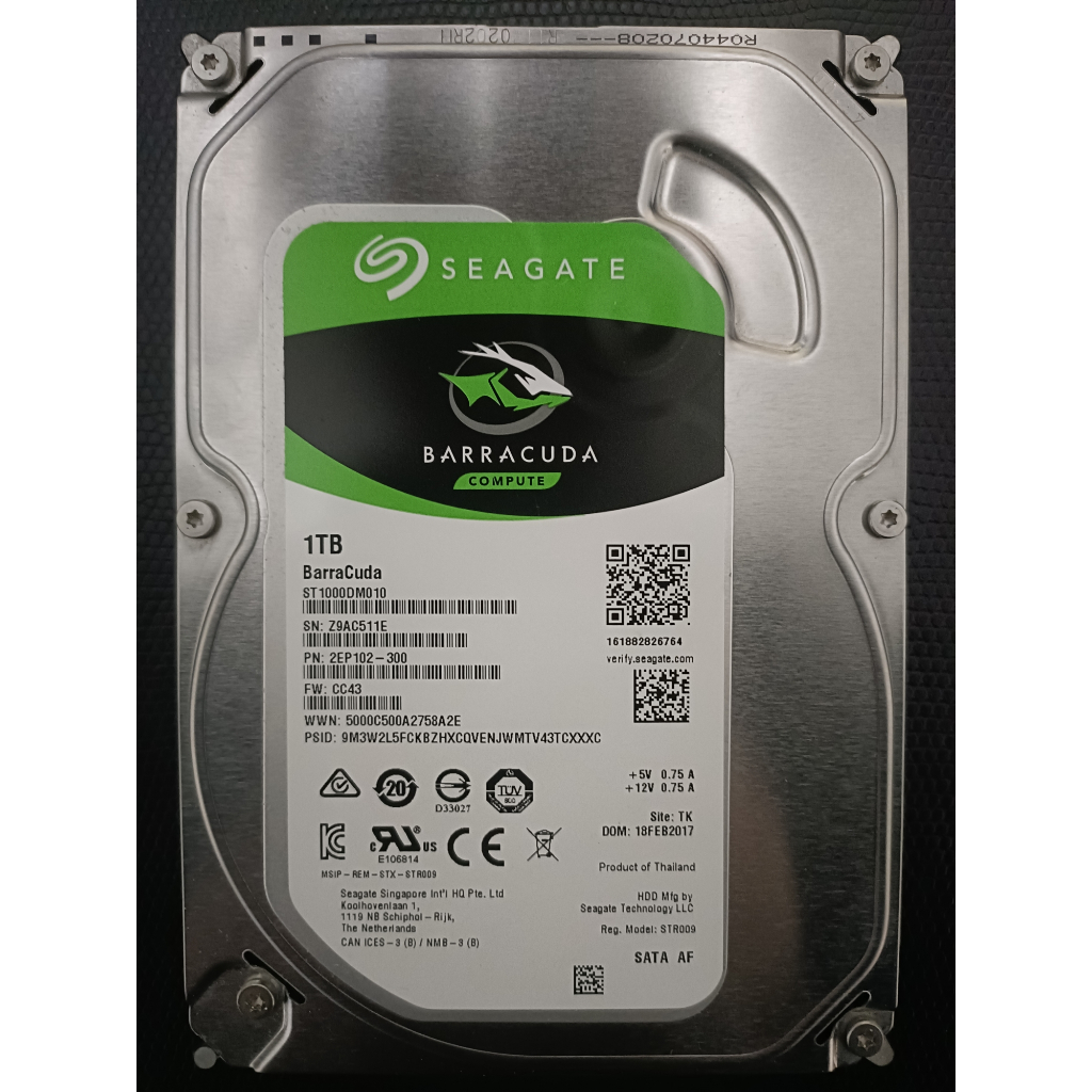 Seagate 希捷 新梭魚 1TB 低使用時數硬碟 7200RPM 64MB SATA3 附時數圖 | 蝦皮購物