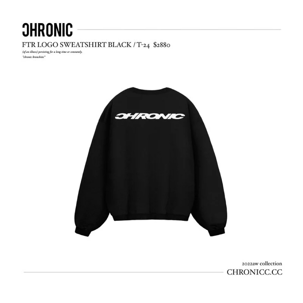 chronic T-24 / FTR LOGO SWEATSHIRT BLACK | 蝦皮購物