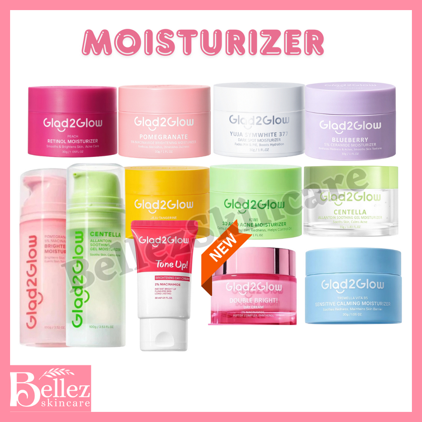 GLAD2GLOW G2G MOISTURIZER Retinol Pomegranate Vit C Day Krim | 蝦皮購物