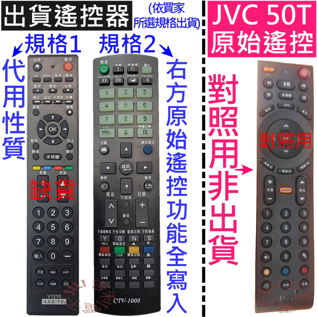 JVC 50T 50吋 4K (TOYOTA購車禮) 液晶電視遙控器 VIZIO瑞軒 (WUSH) V1210 可適用 | 蝦皮購物