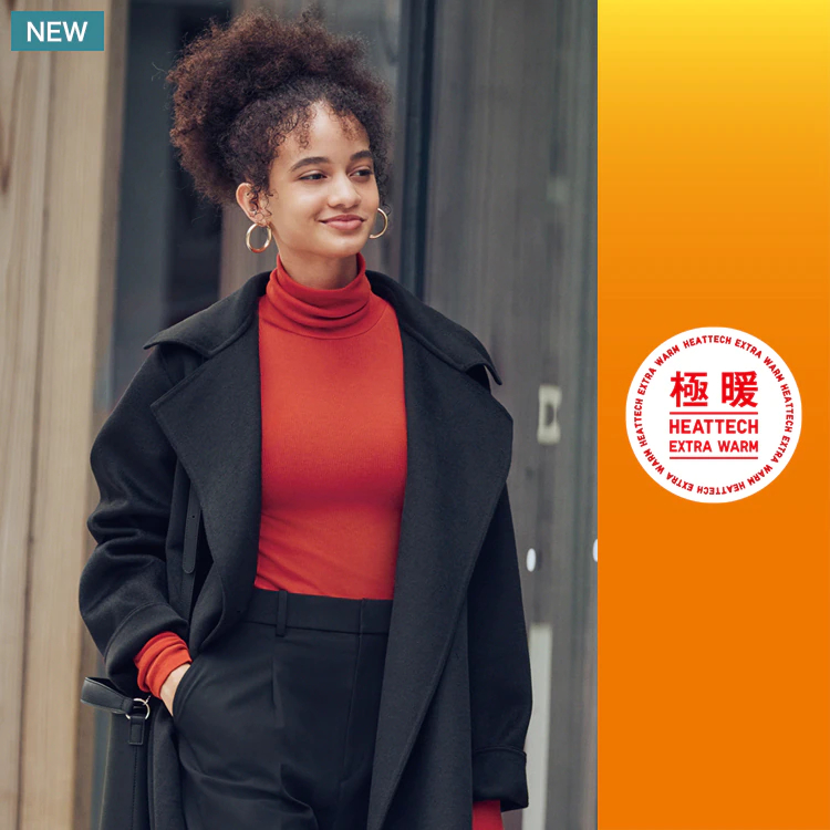 現貨當天出貨 C系列極暖喀什米爾混紡高領 女裝高領Uniqlo發熱衣 HEATTECH 極暖羅紋 (長袖)471601 | 蝦皮購物