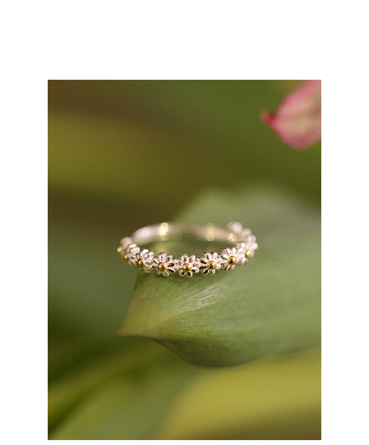 ⭐晶鑽-飾品批發⭐「台灣現貨」S925纯银-雛菊戒指-指環可調節-日韩設計款-小眾風格設計-網紅飾品-A2-43 | 蝦皮購物