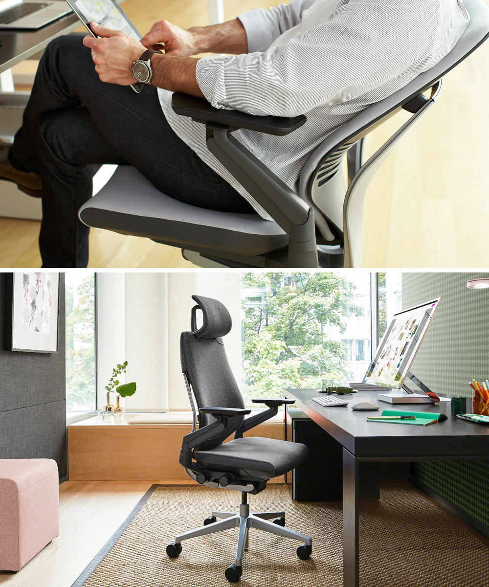 【Steelcase】Gesture Chair 全功能款人體工學辦公椅｜頭枕版｜3D KNIT | 蝦皮購物
