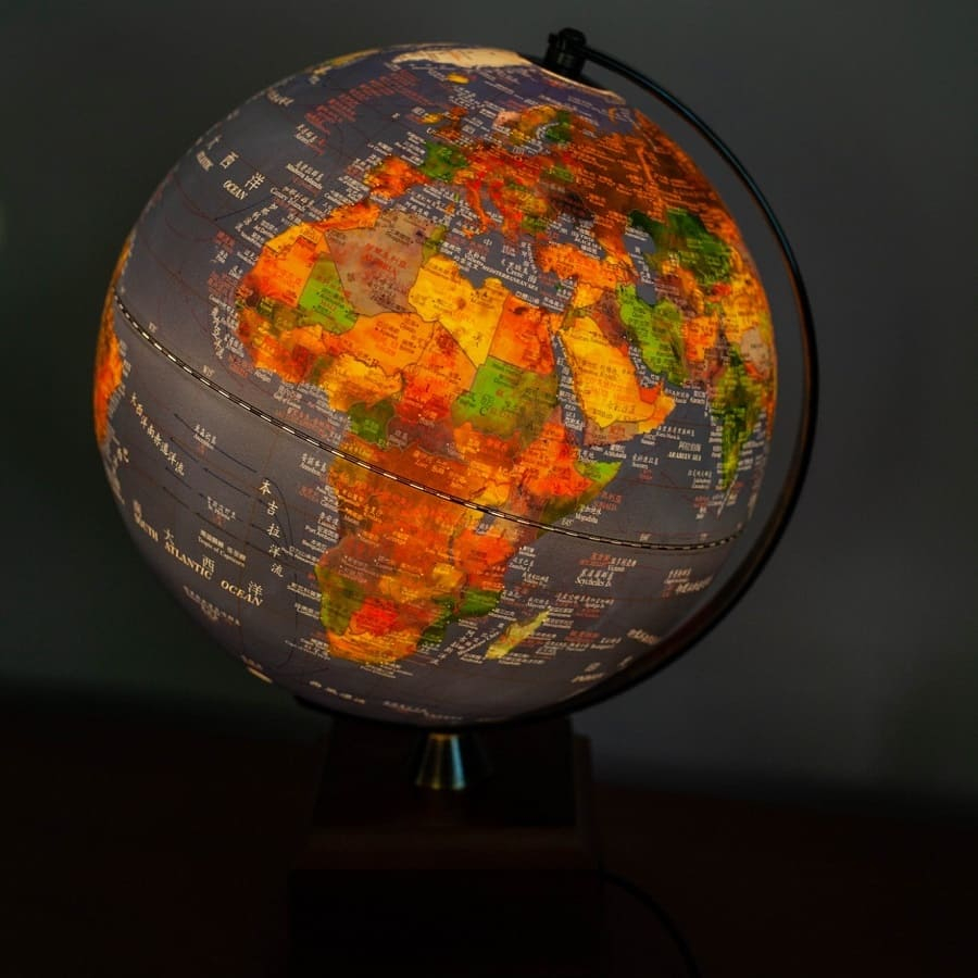 【SkyGlobe】 10吋衛星三段式觸控木盒底座地球儀(中英文對照)[AR互動款]《WUZ屋子-台北》10吋 地球儀 | 蝦皮購物