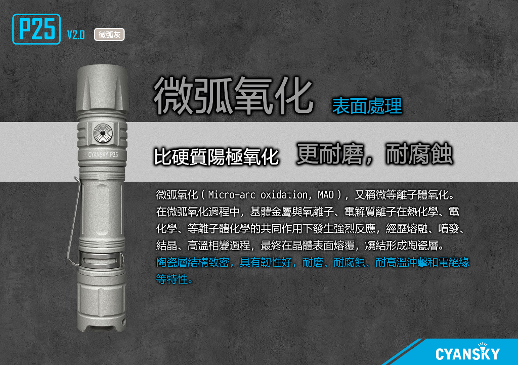 【錸特光電】CYANSKY P25 V2 3600流明 208米射程 強光 戰術手電筒 CREE XHP70.3 LED | 蝦皮購物