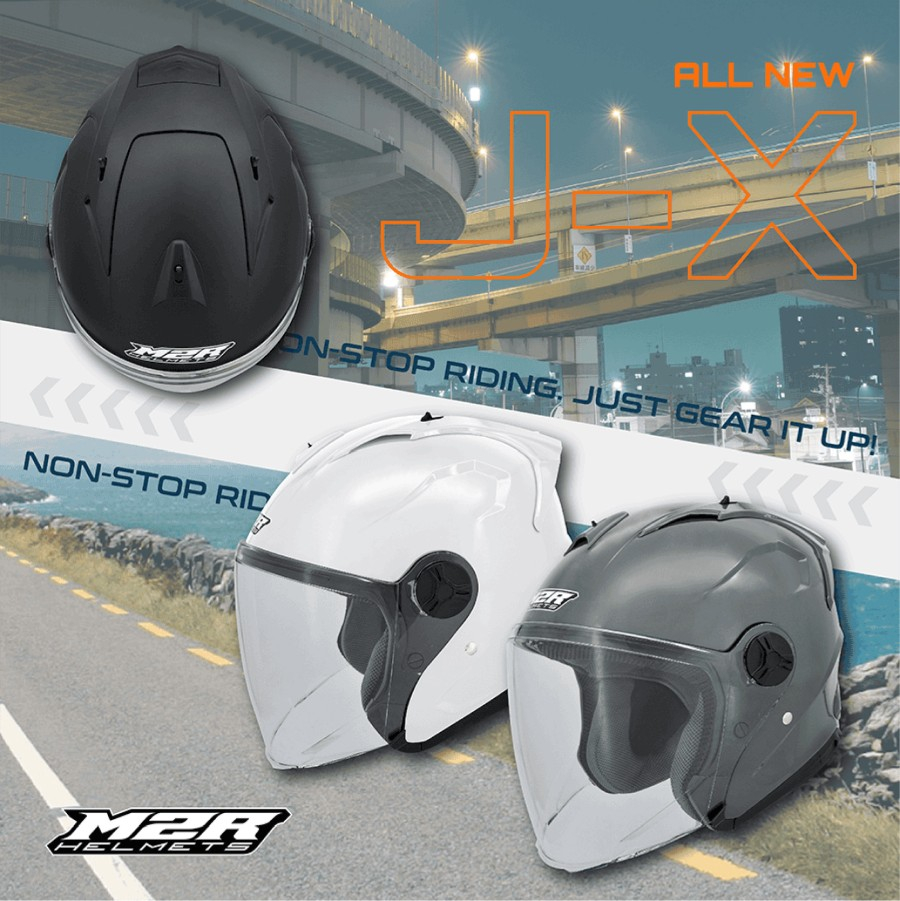 【保康安全帽】M2R J-X JX 半罩式安全帽 素色 水泥灰 3/4罩式 尾翼 新款 插扣 半罩帽 透氣 | 蝦皮購物