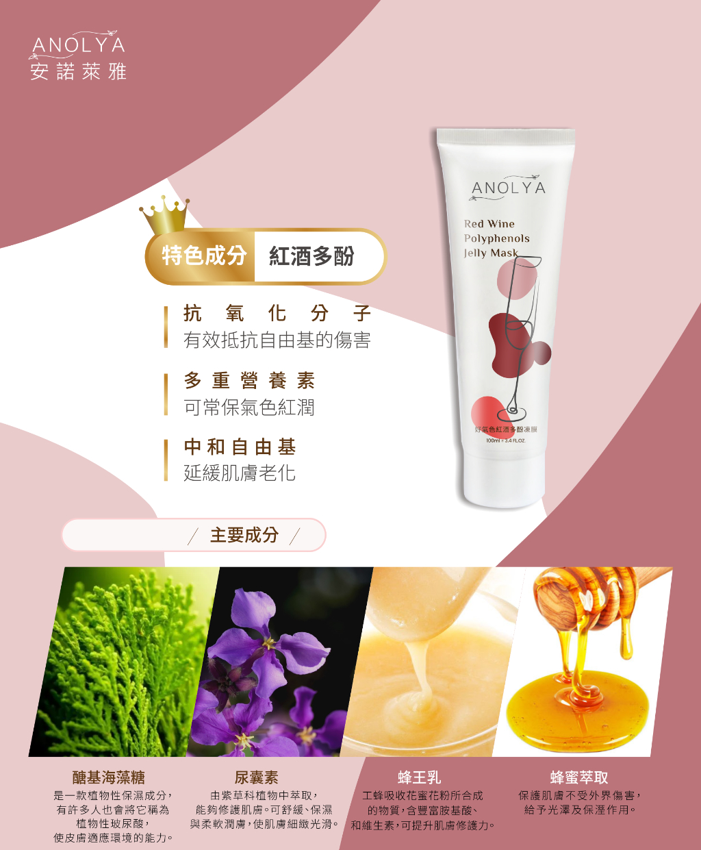 現貨Anolya安諾萊雅 蘆薈/竹淨亮白/清澈/冰晶/煥采水凝保濕/紅酒多酚/熱感蜂王/龍血/毛孔潔淨 凍膜 面膜 泥膜 | 蝦皮購物