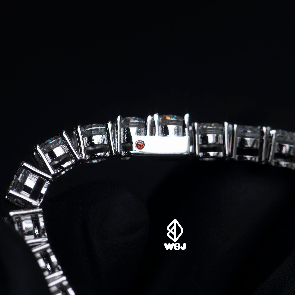 WBJ莫桑鑽網球手鍊丨925銀鑲嵌進口莫桑鑽| 電鍍18K白金|可過二代驗鑽筆 | 情侶鑽鍊手鐲 | 免費保 | 蝦皮購物