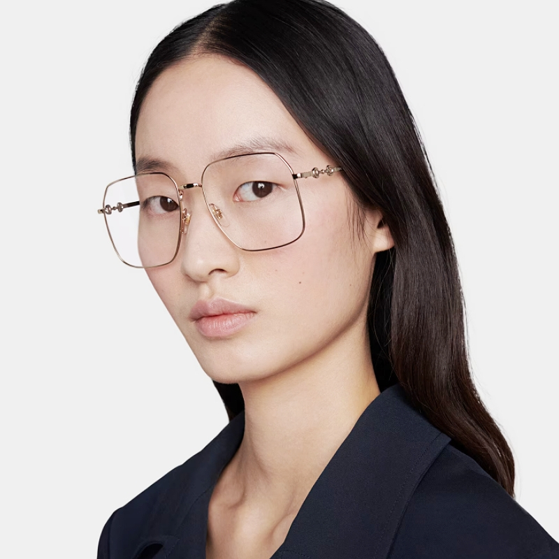 GUCCI GG0883OA 古馳眼鏡｜男女馬銜扣金屬方形眼鏡框 男女生品牌眼鏡框【幸子眼鏡】 | 蝦皮購物