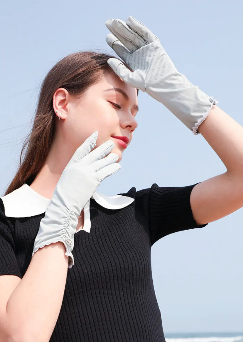 【UV100】防曬 抗UV-Apex涼感彈性中長版淑女手套(KD23412) | 蝦皮購物