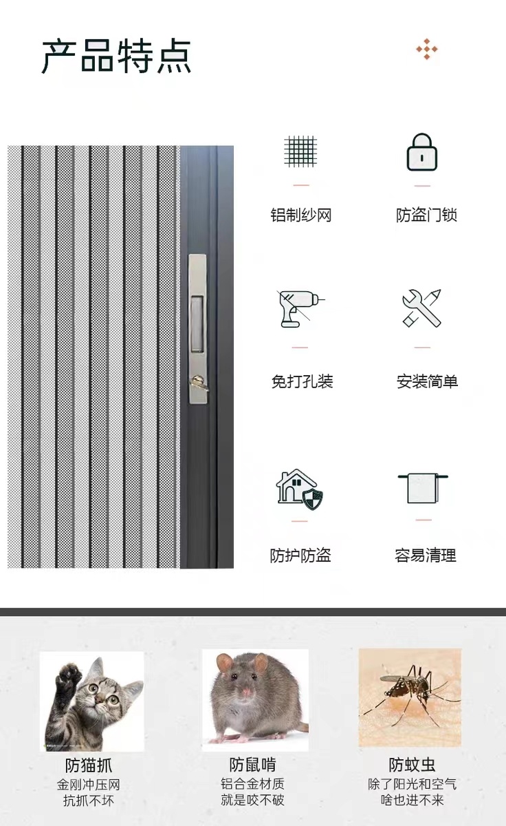 客製化 金剛網折疊紗門 防蚊 防盜 防貓鼠 高鐵軌推拉紗窗門 折疊推拉門 y3tolgy3d4 | 蝦皮購物