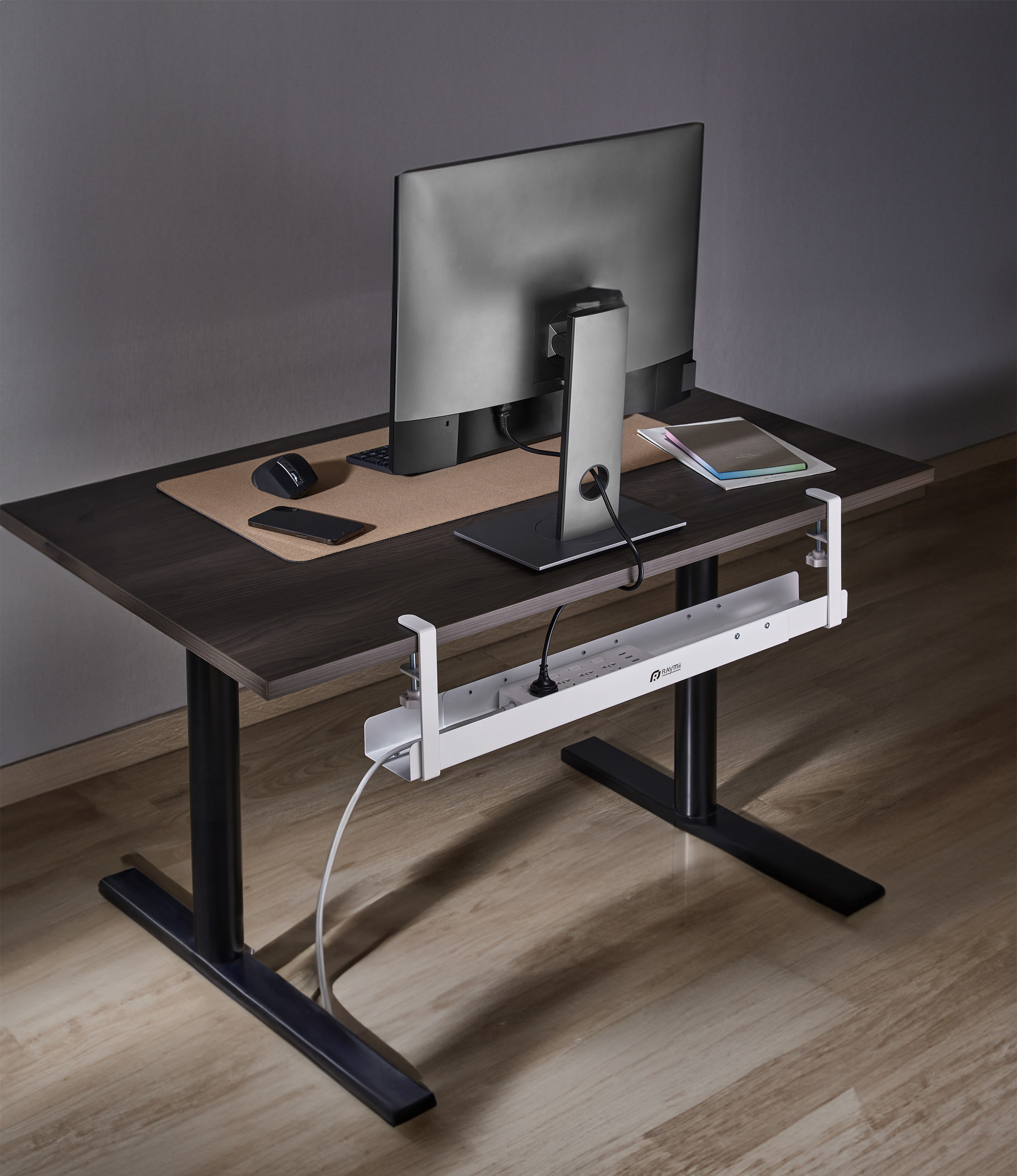 【瑞米 Raymii】 LSA-49 夾桌式 可伸縮桌下多功能理線盒 理線槽 收納盒 電纜管理 線材收納 | 蝦皮購物