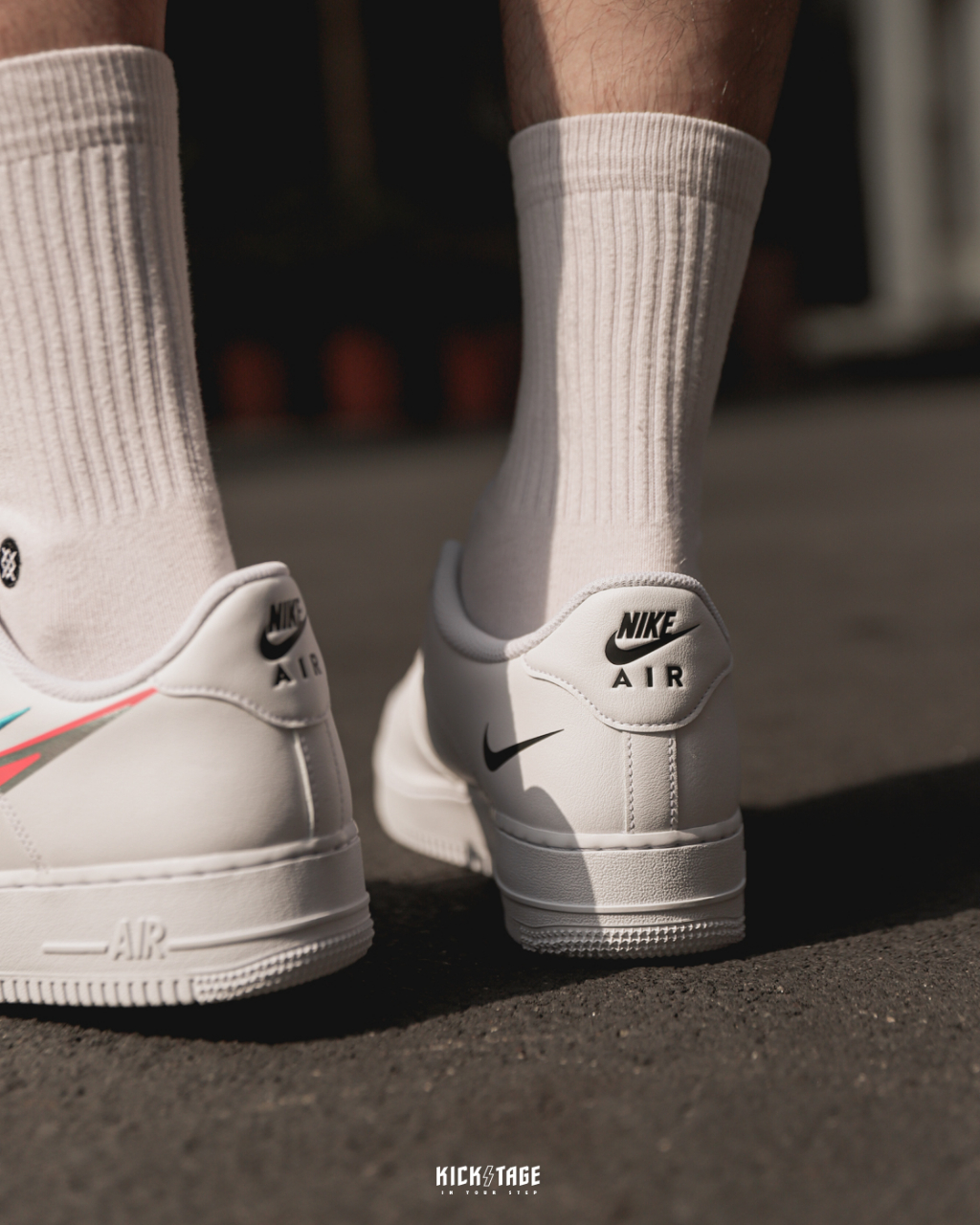 NIKE AIR FORCE 1 Multi Swoosh AF1 全白多勾 白彩虹 低筒休閒鞋【FJ4226-100】 | 蝦皮購物