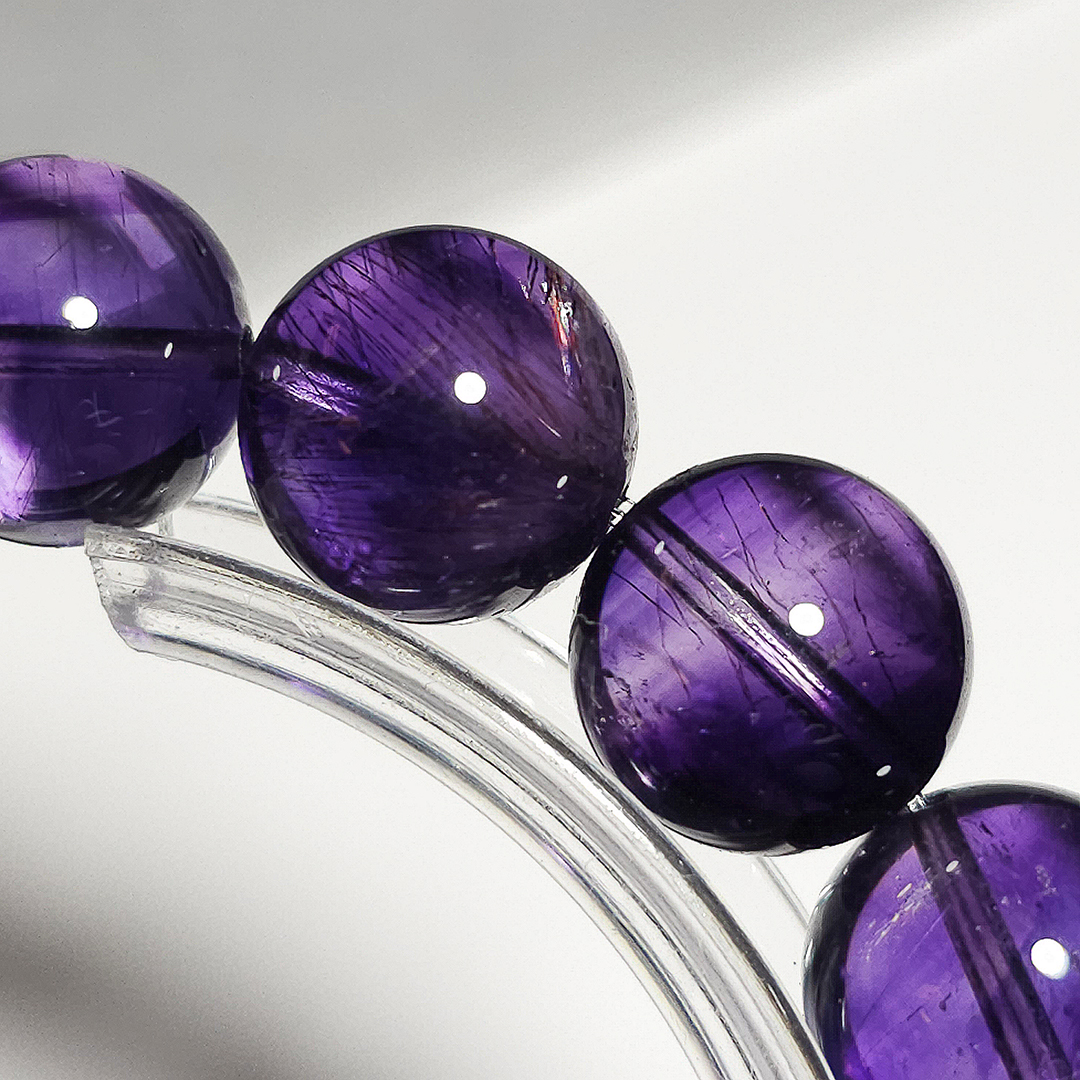 【Very Crystal】★12mm 紫超七水晶手鍊★【DA3502】紫羅蘭色紫超七 天然原礦色水晶 台灣現貨 | 蝦皮購物