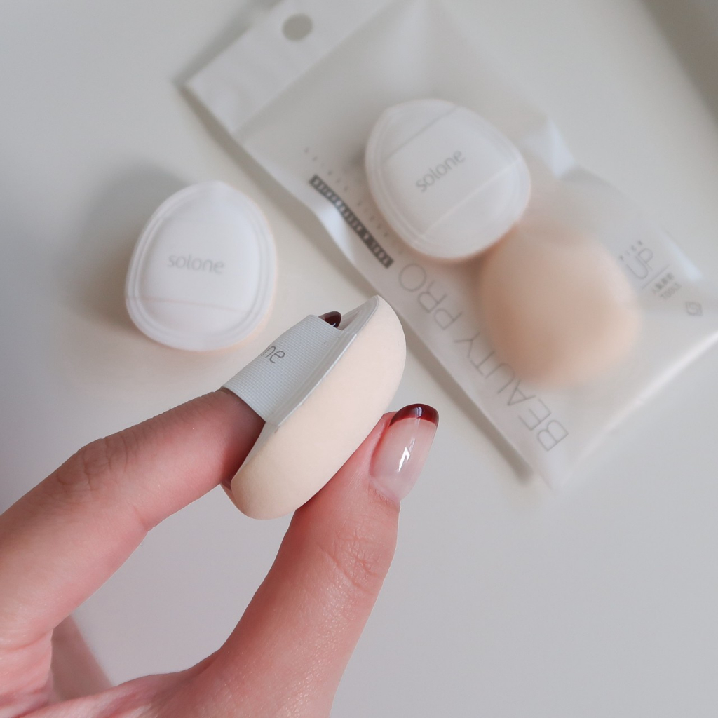 Solone 訂製舒芙蕾海綿 手指撲（2入) #最Mini的粉撲 #空氣感海綿【光南大批發】 | 蝦皮購物