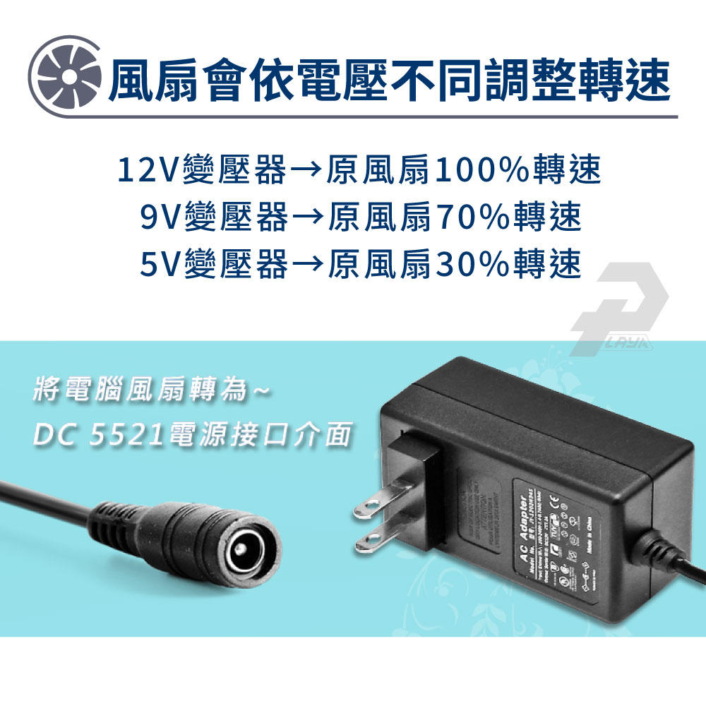 DC-5521 BSMI 12V 2A 變壓器 轉接風扇 轉接線 帶開關 電腦風扇 轉接頭 | 蝦皮購物