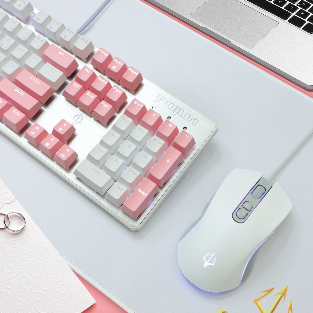 【POJUN J01】電競滑鼠 RGB滑鼠 鼠標 遊戲滑鼠 滑鼠 有線滑鼠 巨集滑鼠 人體工學滑鼠 電腦滑鼠 白色滑鼠 | 蝦皮購物