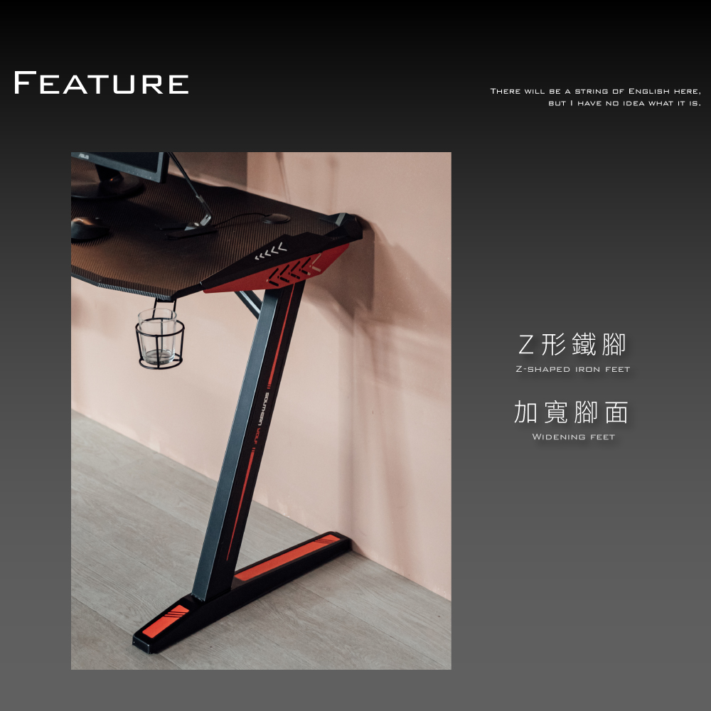 RICHOME 福利品 DE-302 紅爵士電競桌 送滑鼠墊 電競桌 辦公桌 電腦桌 工作桌 主管桌 職員桌 書桌 | 蝦皮購物