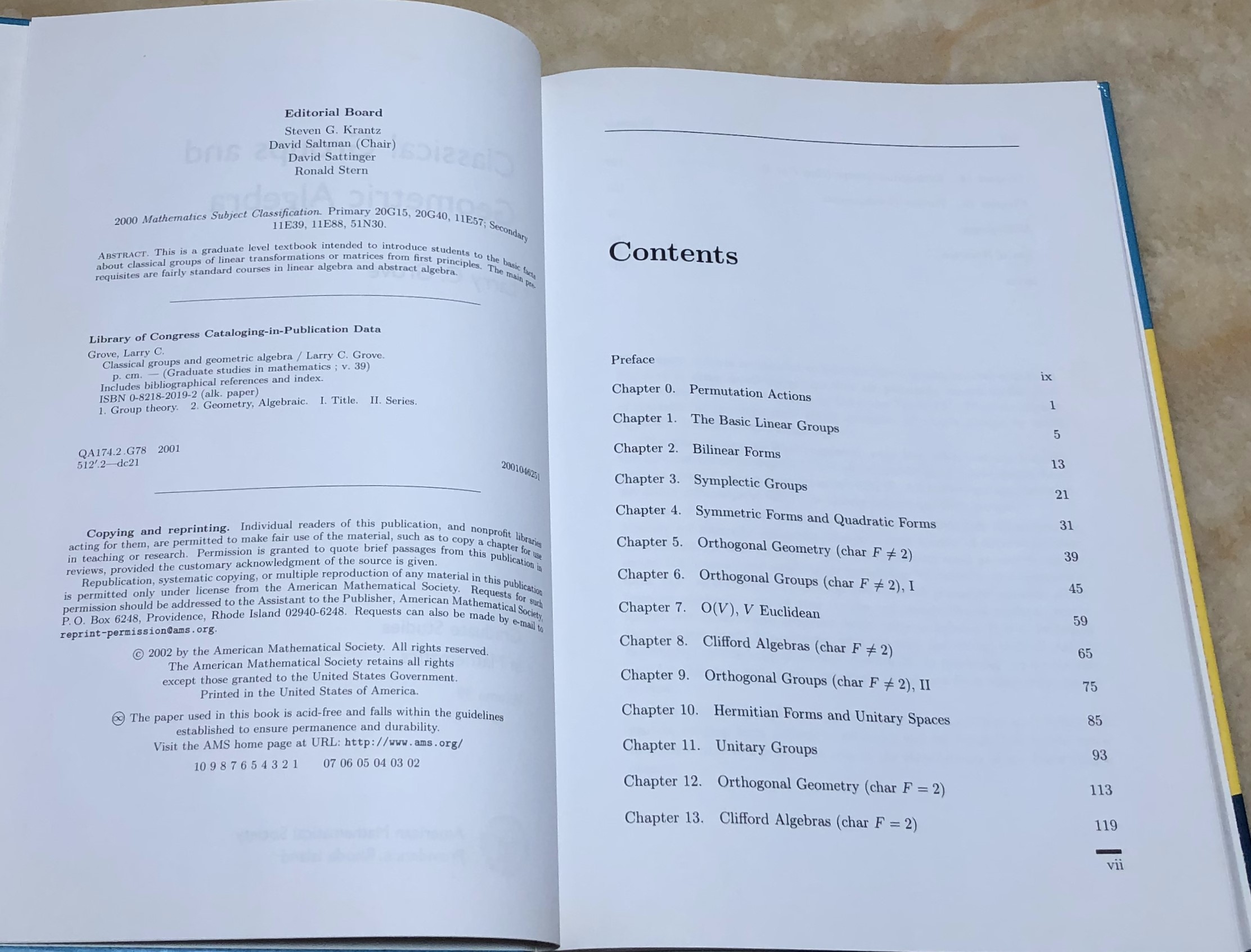 Classical Groups and Geometric Algebra (精裝本) Grove | 蝦皮購物