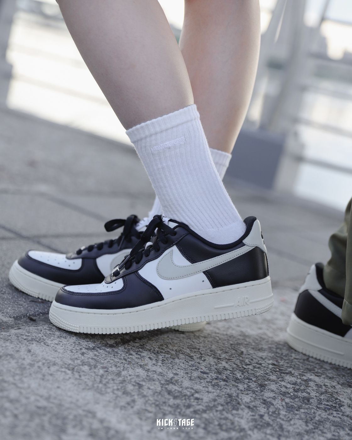 NIKE AIR FORCE 1 AF1 黑白灰勾 鐵牌 奶油底 百搭 休閒鞋 男女鞋【FQ6848-101】 | 蝦皮購物